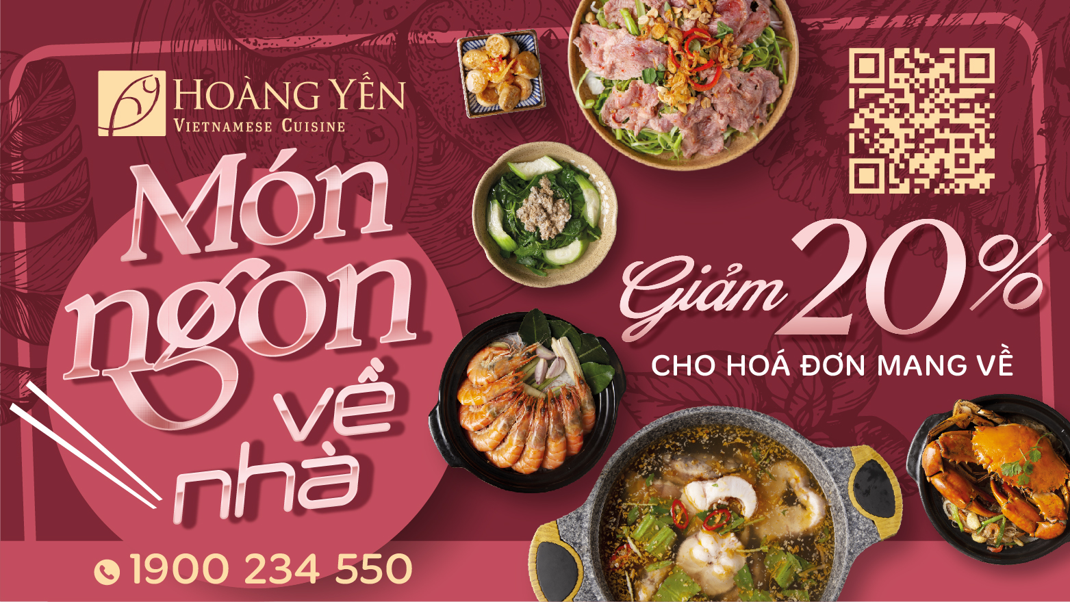 MÓN NGON VỀ NHÀ - GIẢM 20% MÓN MANG VỀ - Hoang Yen Cuisine